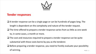 What is in a Tender Request and how do I respond? | PPT