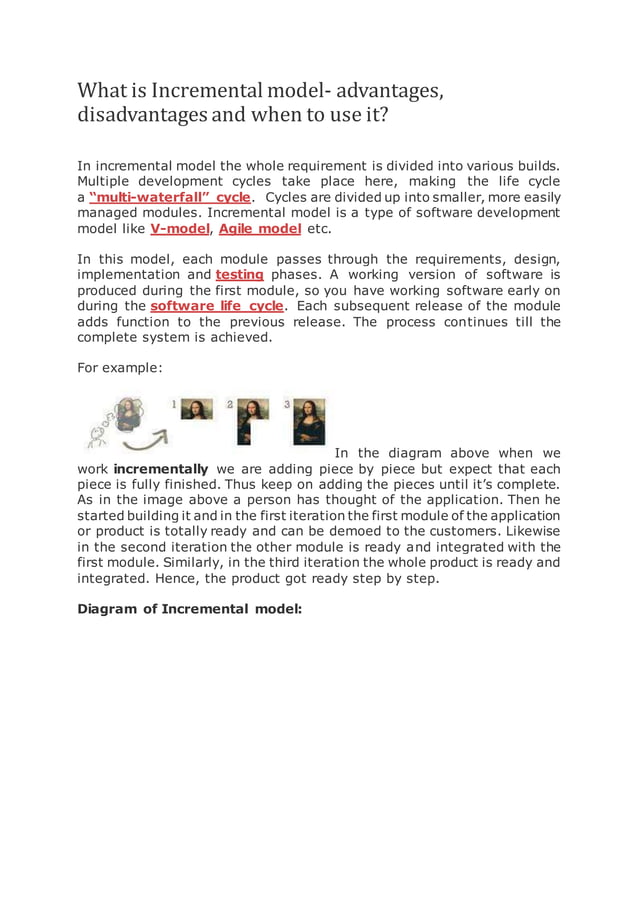 What is incremental model | DOCX