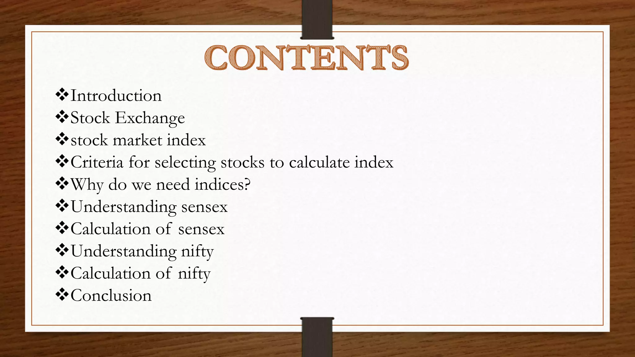 What is index and how it is calculated | PPTX