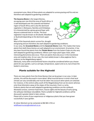 Indigenous Gardening - South Africa | PDF