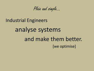 What is industrial engineering | PPT