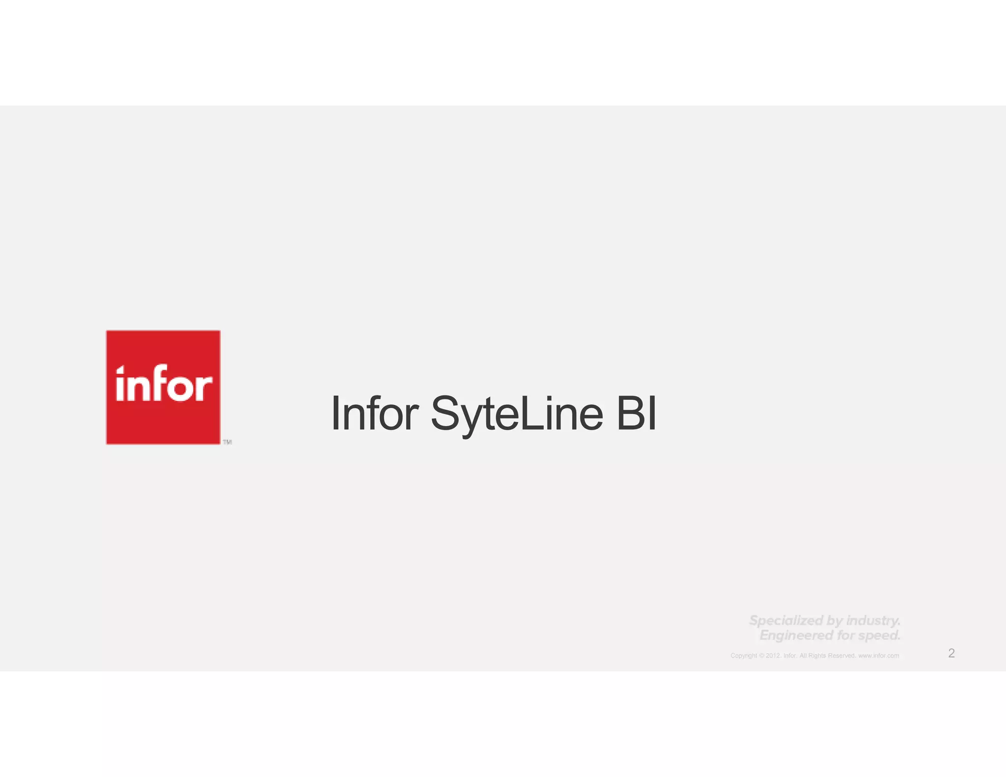 What is infor bi for syte line | PDF | Databases | Computer Software ...