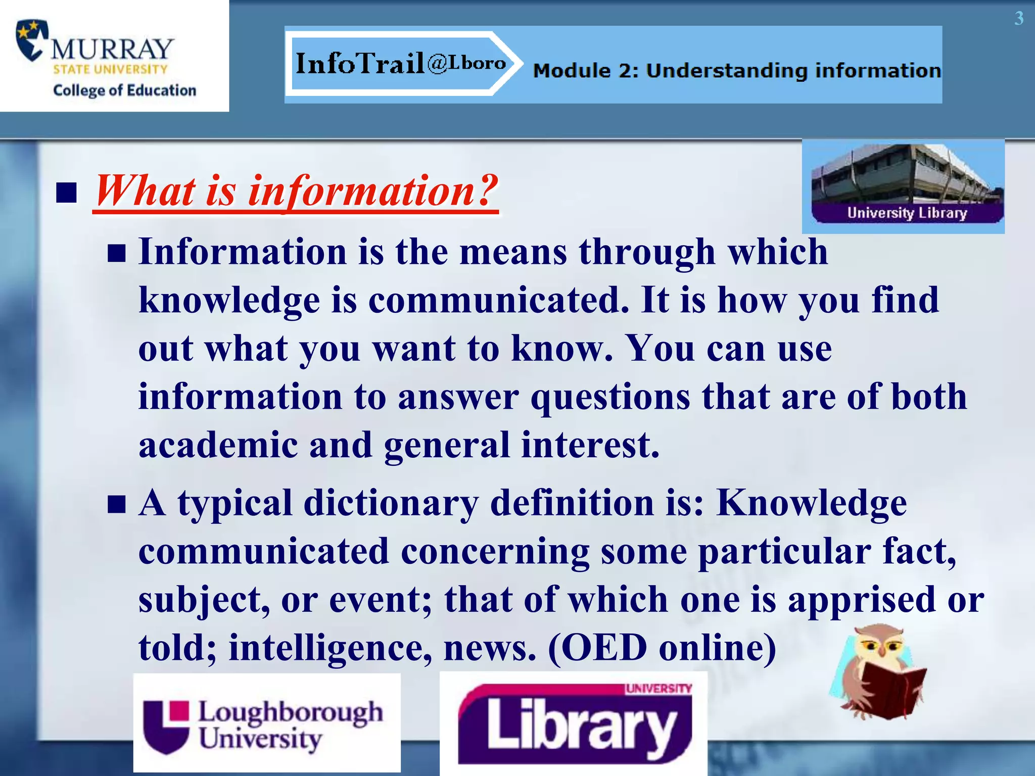 What is information: And what do we do about it? | PPTX