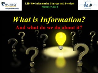 What is information? | PPTX