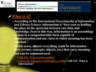 What is information? | PPTX