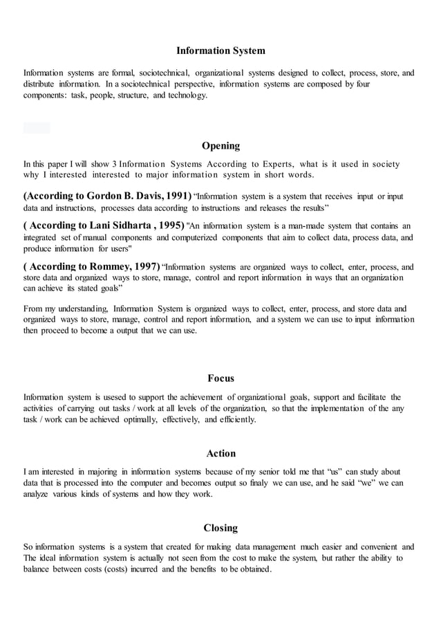 What is information system\ | PDF