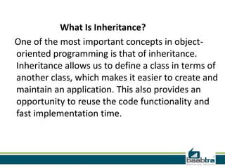 What is inheritance | PPT