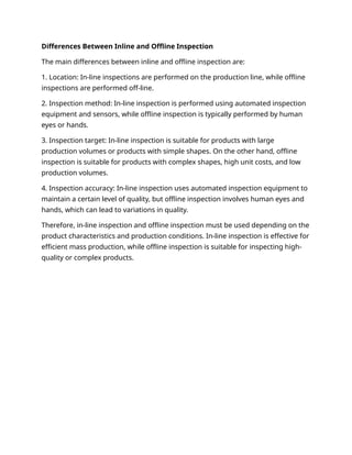 What is Inline Inspection.docx TUP MANILA | DOCX