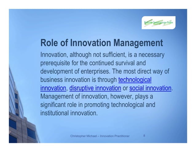 What is Business Innovation Management? A Brief Introduction | PPT
