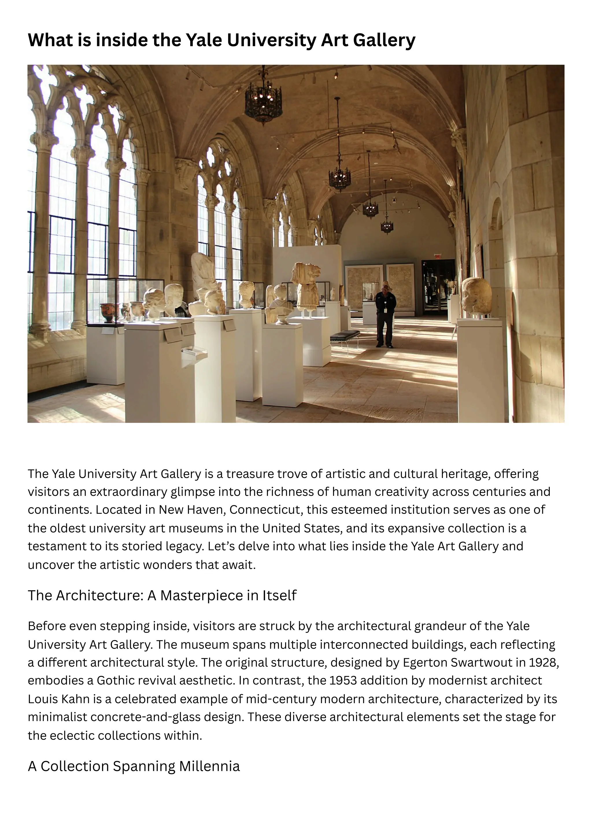 What is inside the Yale University Art Gallery | PDF