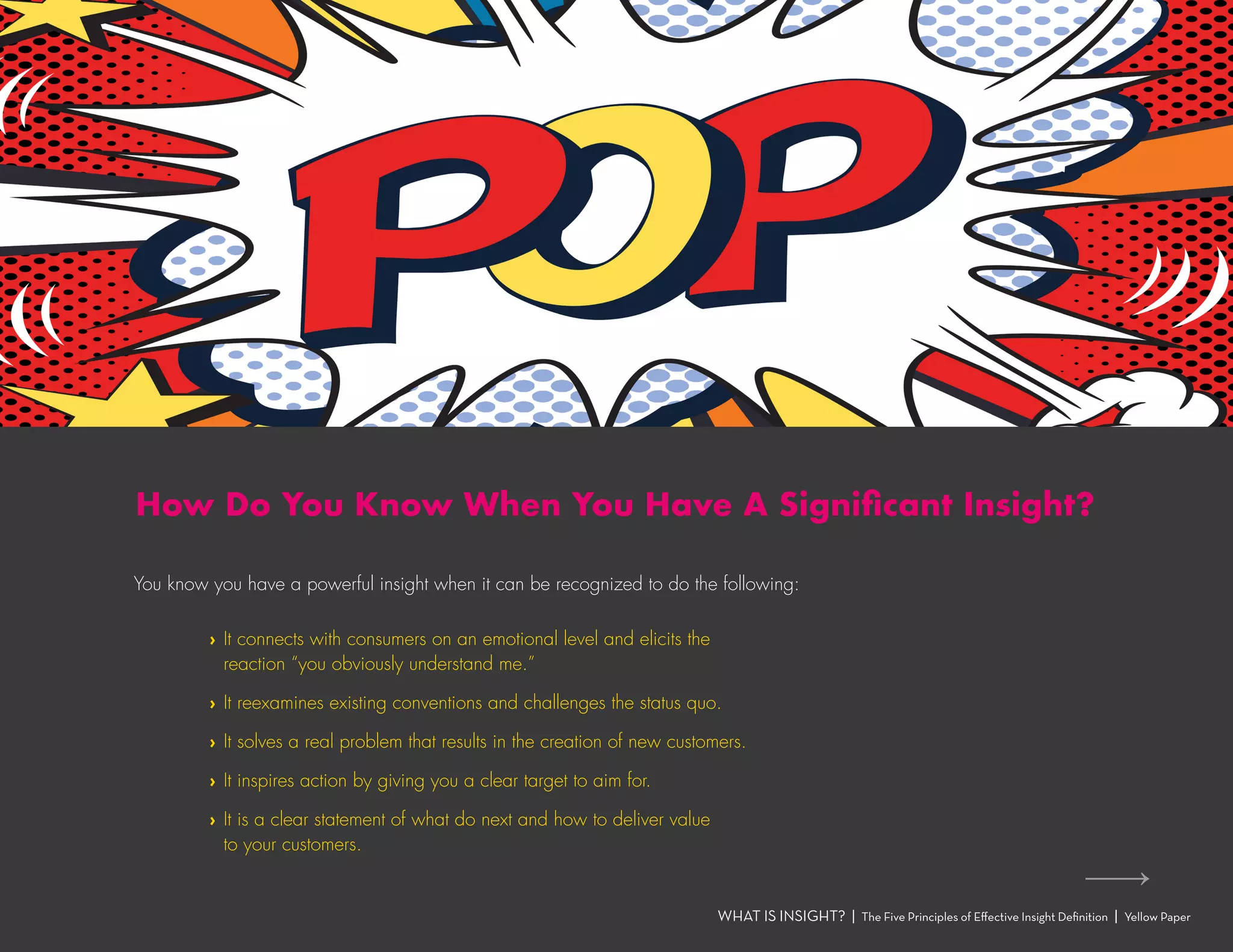 What Is Insight? The Five Principles of Effective Insight Definition | PDF