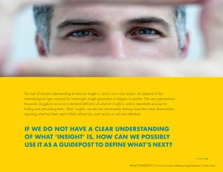 What Is Insight? The Five Principles of Effective Insight Definition | PPT