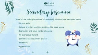 What is Insomnia - Insomnia Symptoms, Types of Insomnia, Primary ...