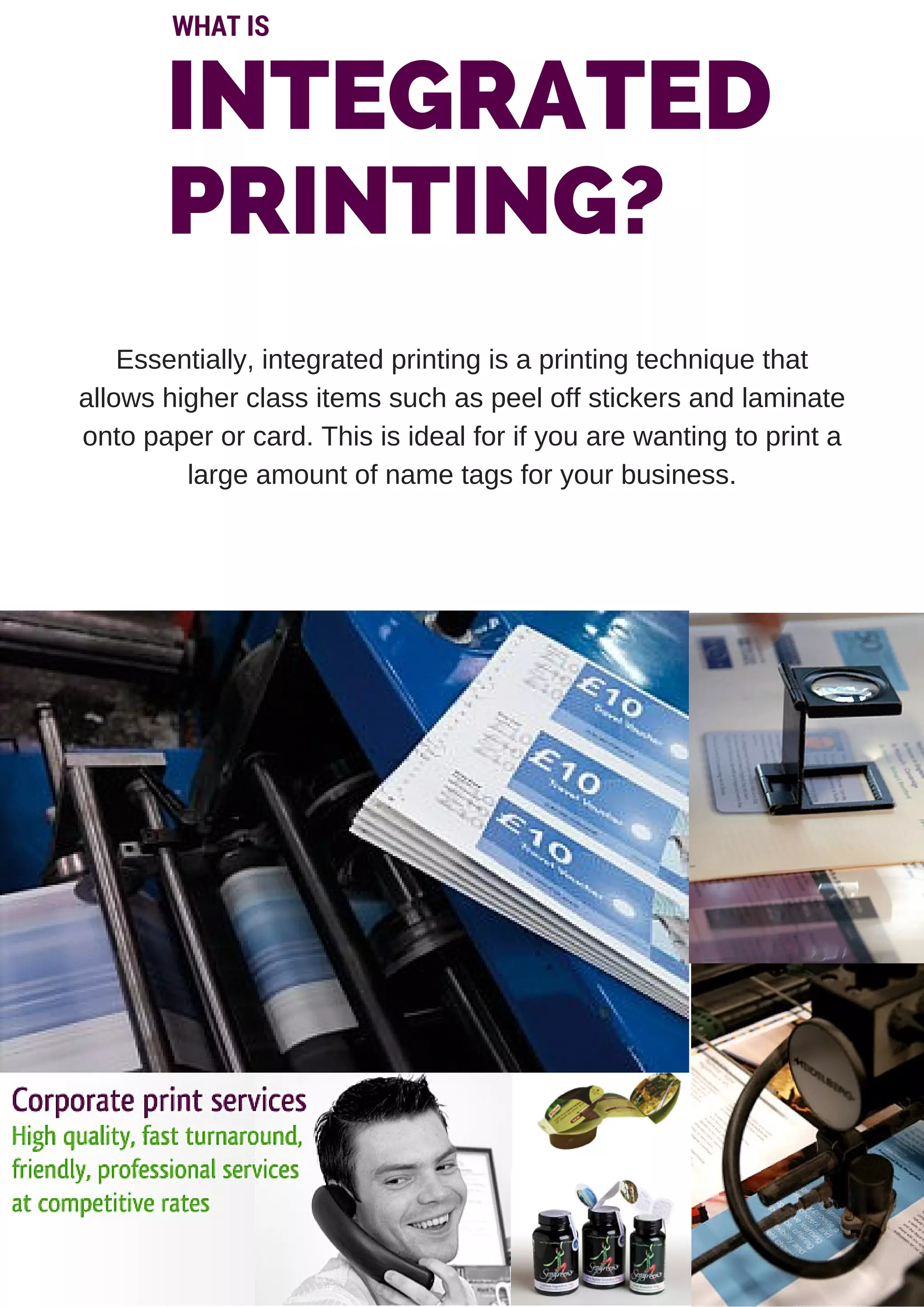 What is integrated printing? | PDF