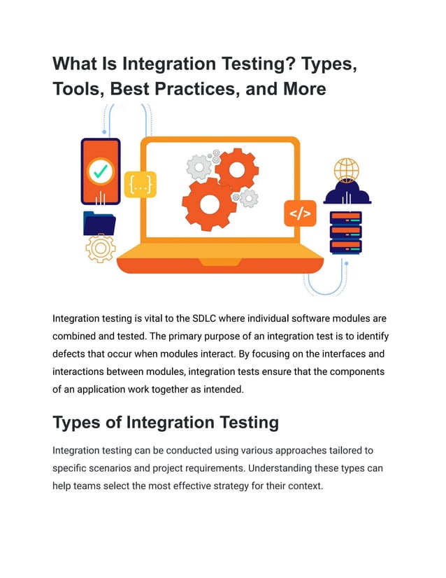 What Is Integration Testing? Types, Tools, Best Practices, and More | PDF