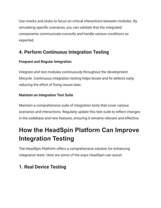 What Is Integration Testing? Types, Tools, Best Practices, and More | PDF