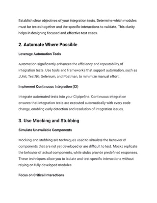 What Is Integration Testing? Types, Tools, Best Practices, and More | PDF