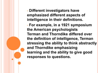 What is intelligence | PPTX