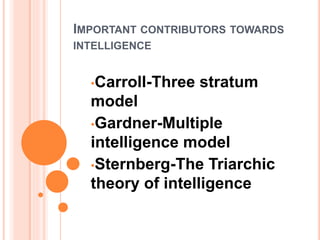 What is intelligence | PPTX