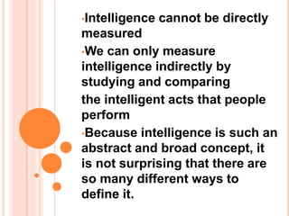 What is intelligence | PPTX