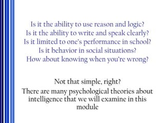 What is intelligence | PPT