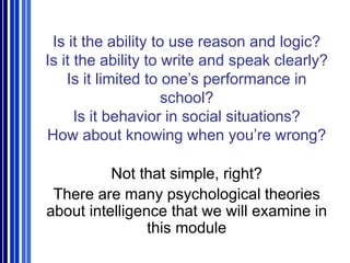 What is intelligence | PPT