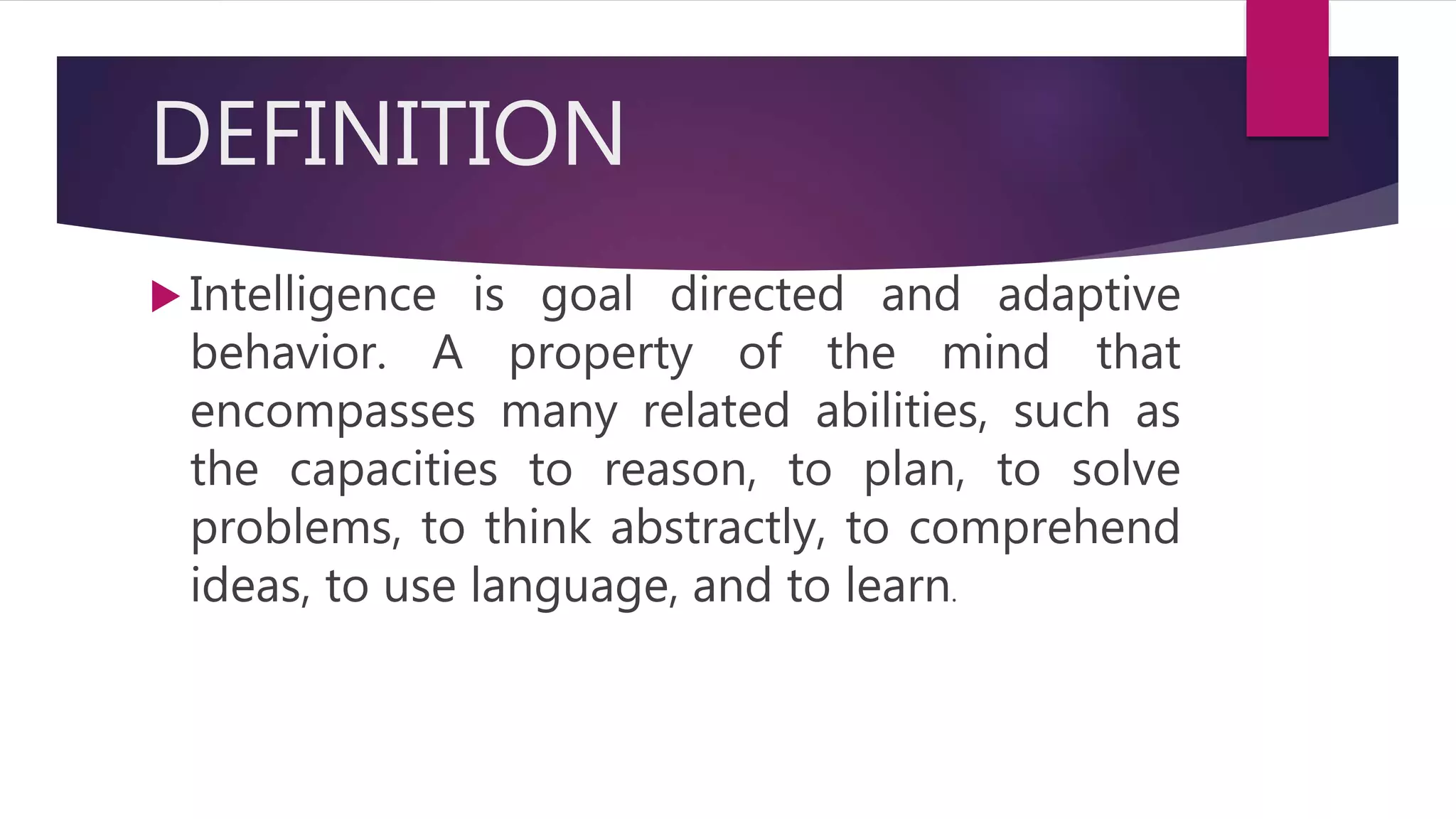 What is intelligence | PPT
