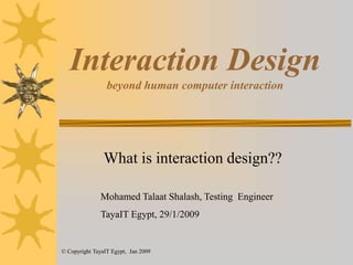 What is interaction design | PPSX