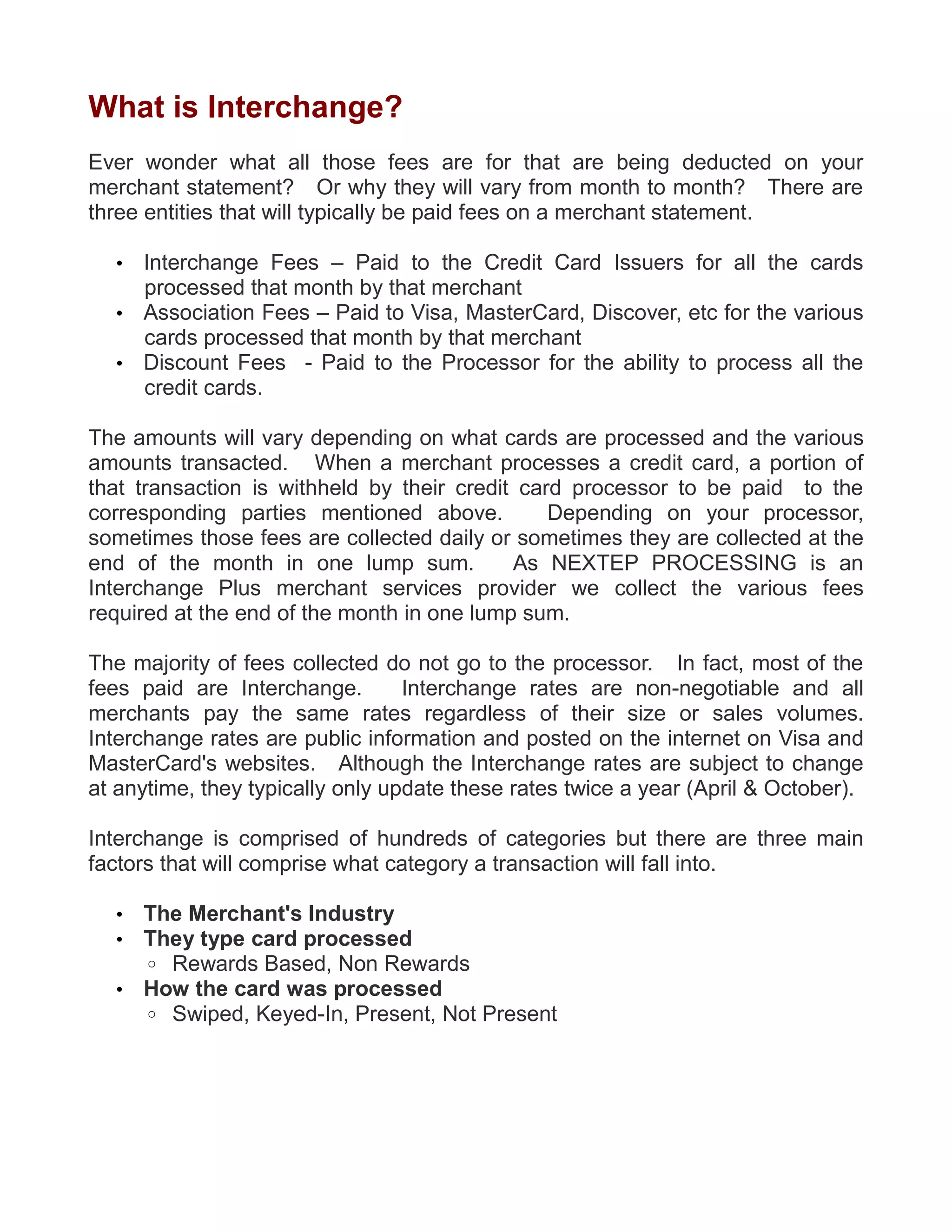 What is interchange? | PDF | Credit Cards | Personal Debt