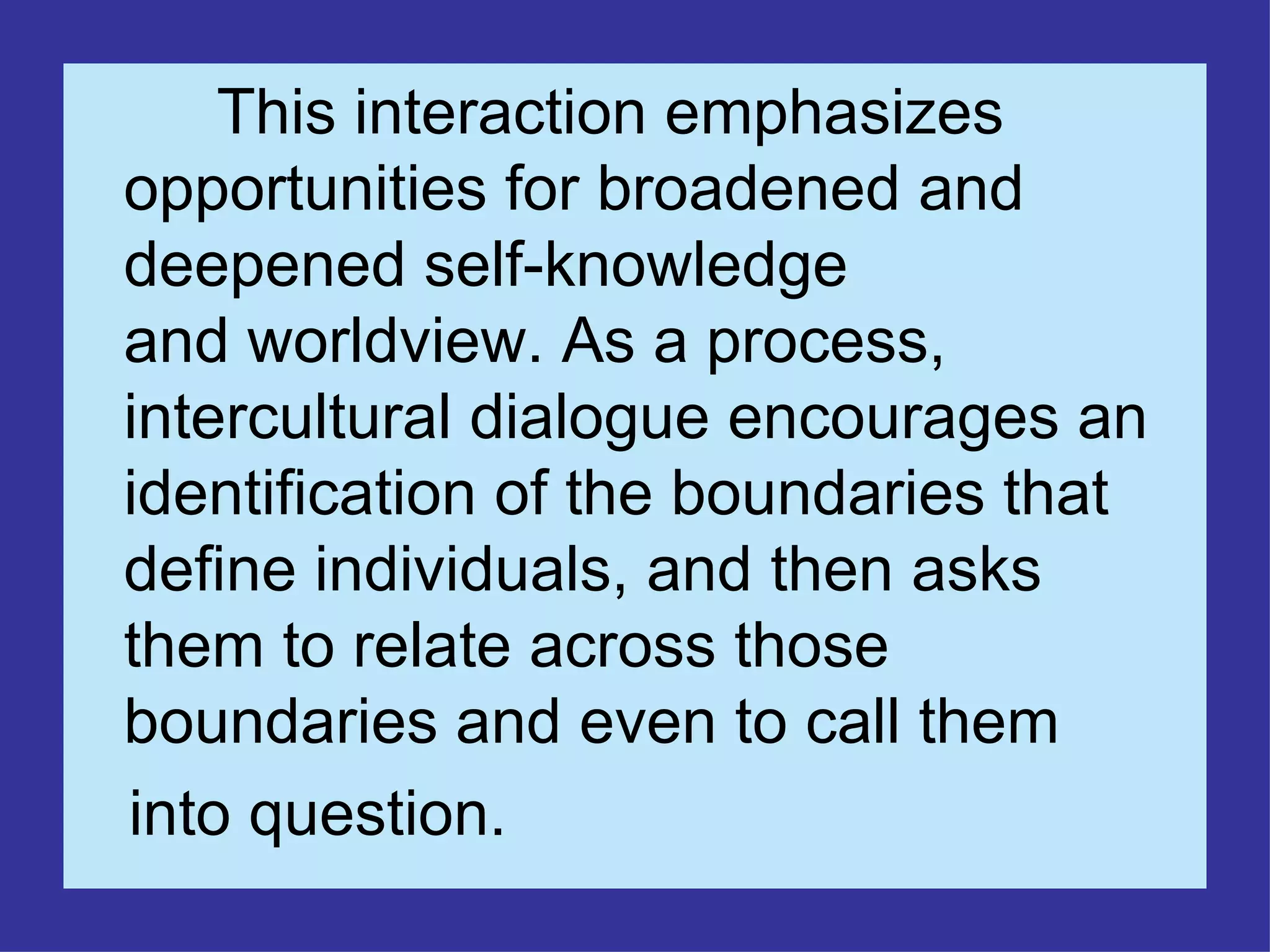 What Is “Intercultural Dialogue” | PPT