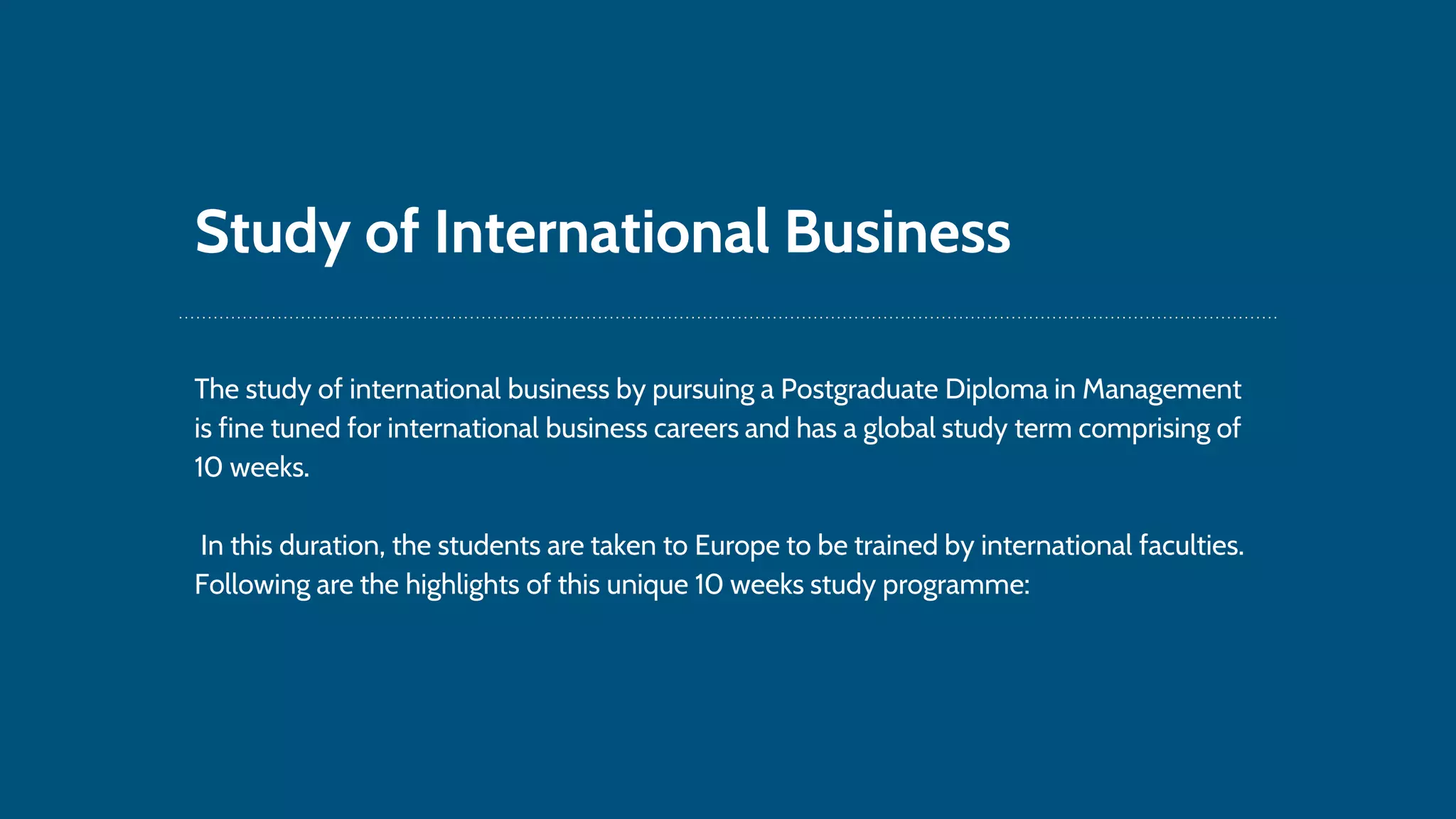 What is international business course | PPT