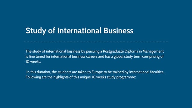 What is international business course | PPT