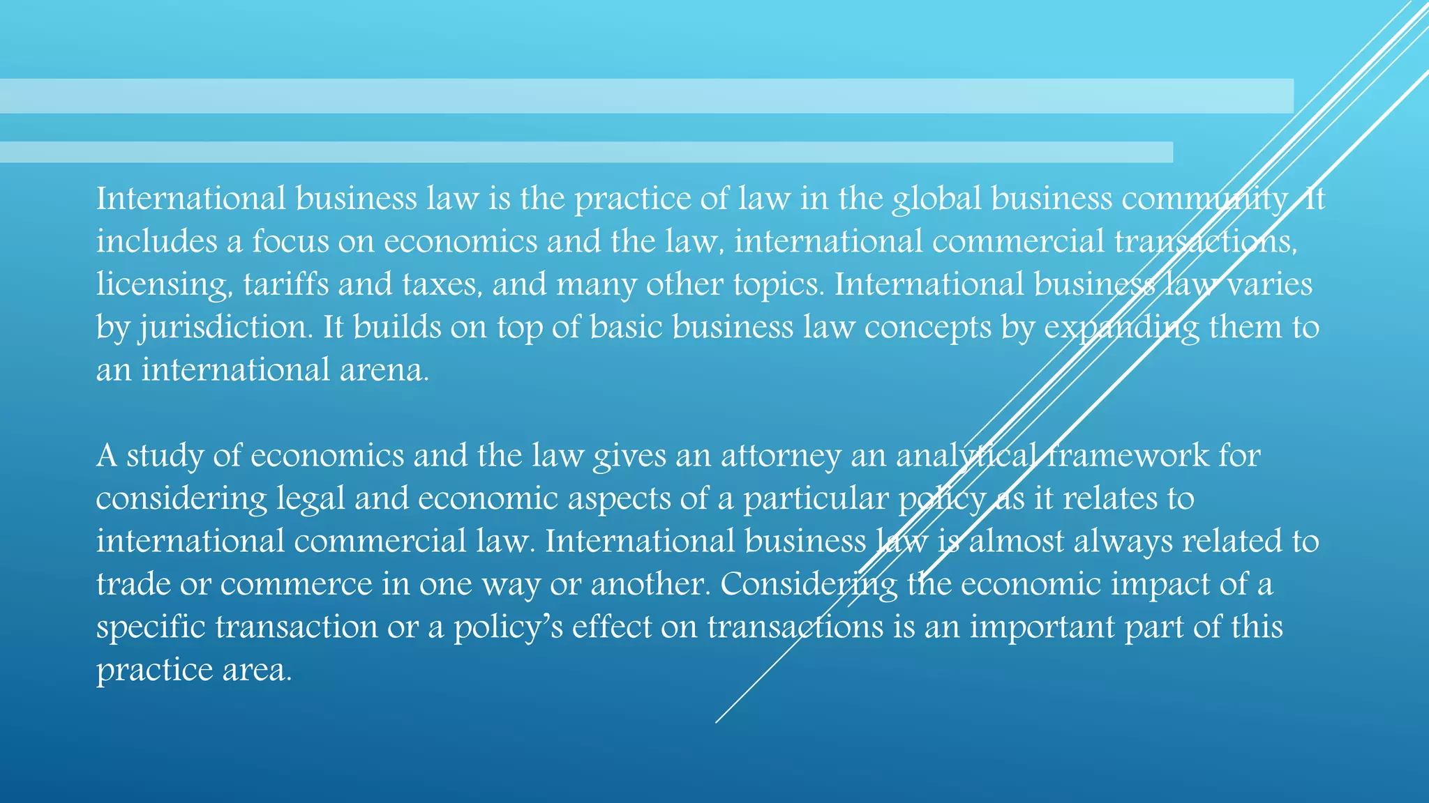 What Is International Business Law? | PPTX