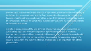 What Is International Business Law? | PPTX
