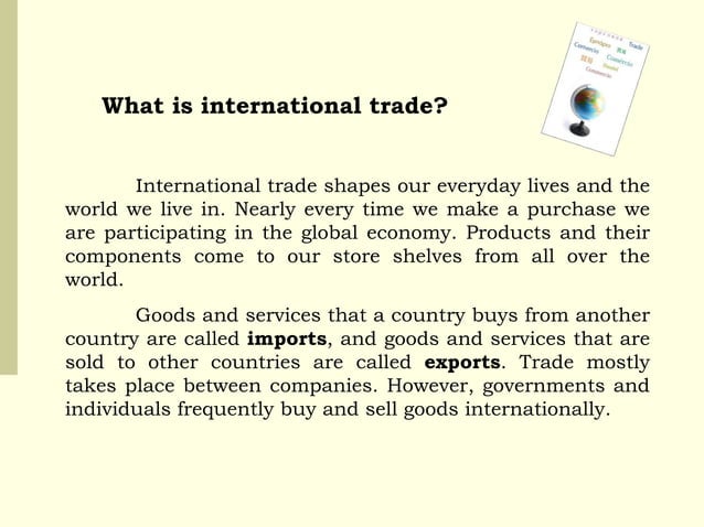 What is international trade les 1 | PPT