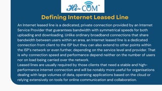 What is Internet Leased Line - Hi-com... | PPT