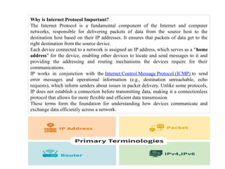 Comprehensive Overview of Internet Protocol (IP) and IP Addressing | PPTX