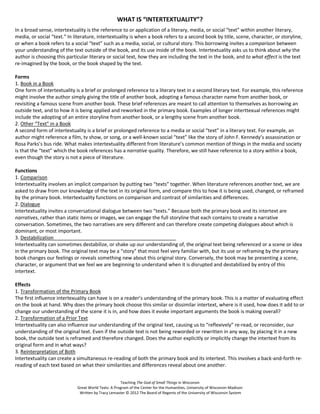 What is intertextuality? - O que é intertextulalidade | PDF