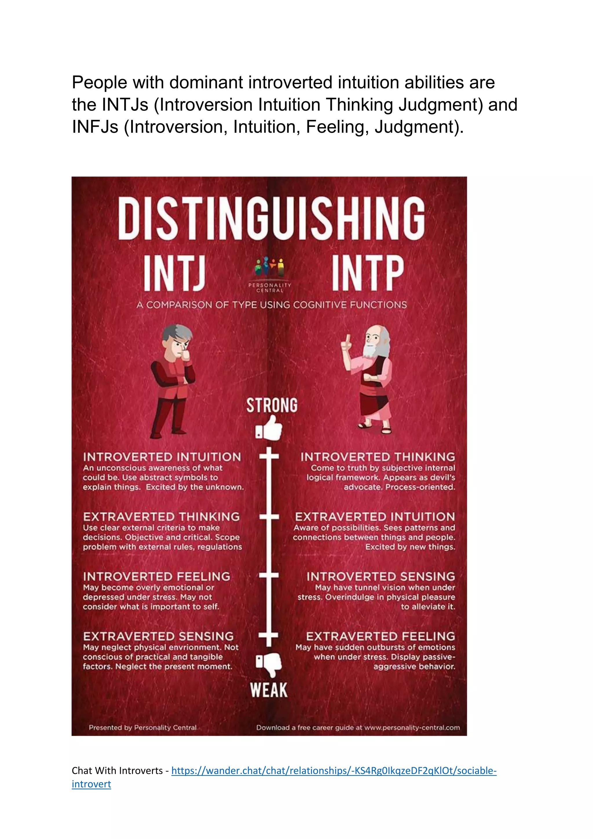 What is introverted intuition, dark side and benefits of introverted intuition | PDF