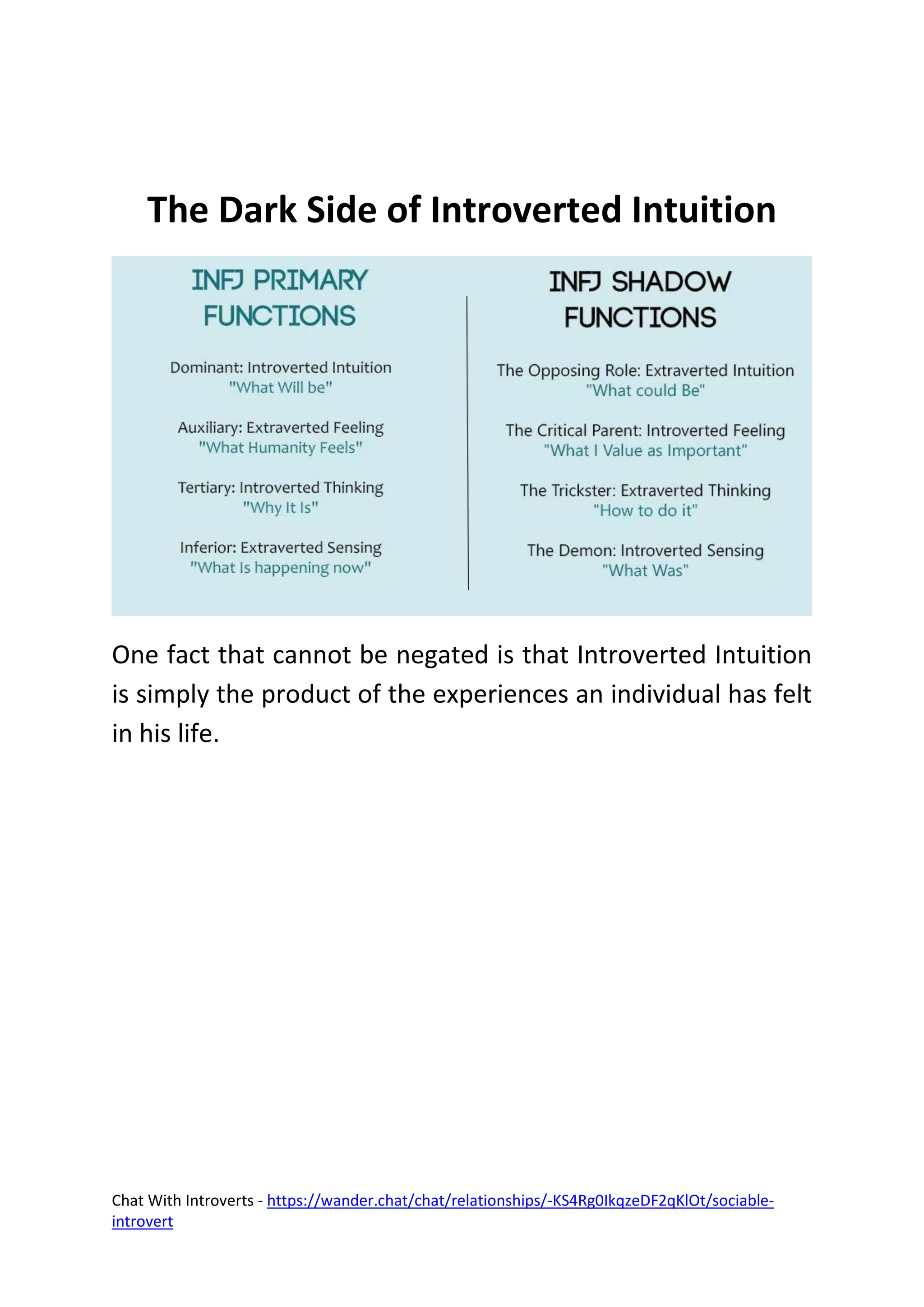 What is introverted sensing | PDF