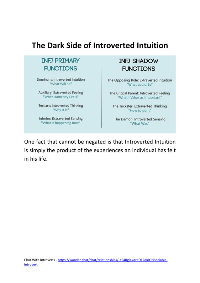What is introverted sensing | PDF