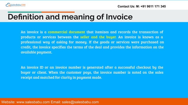 What is invoice definition, meaning and more.. | PDF