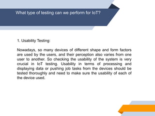 What Is IoT, IoT Testing And What Are Its Challenges | BugRaptors | PPT