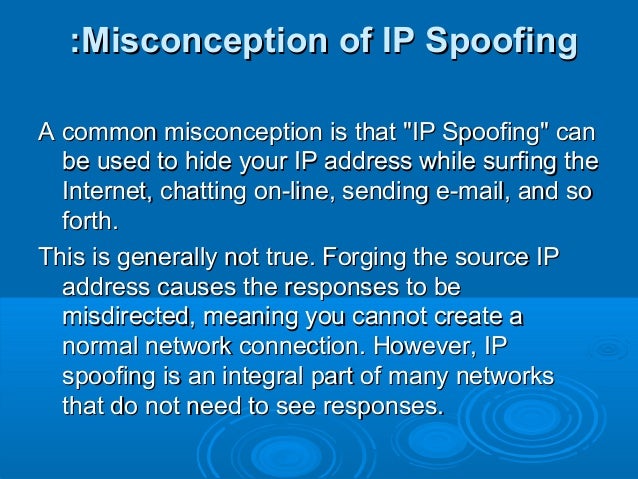 What is ip spoofing