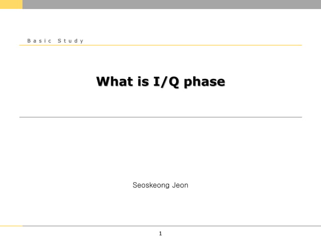 What is I/Q phase | PPTX