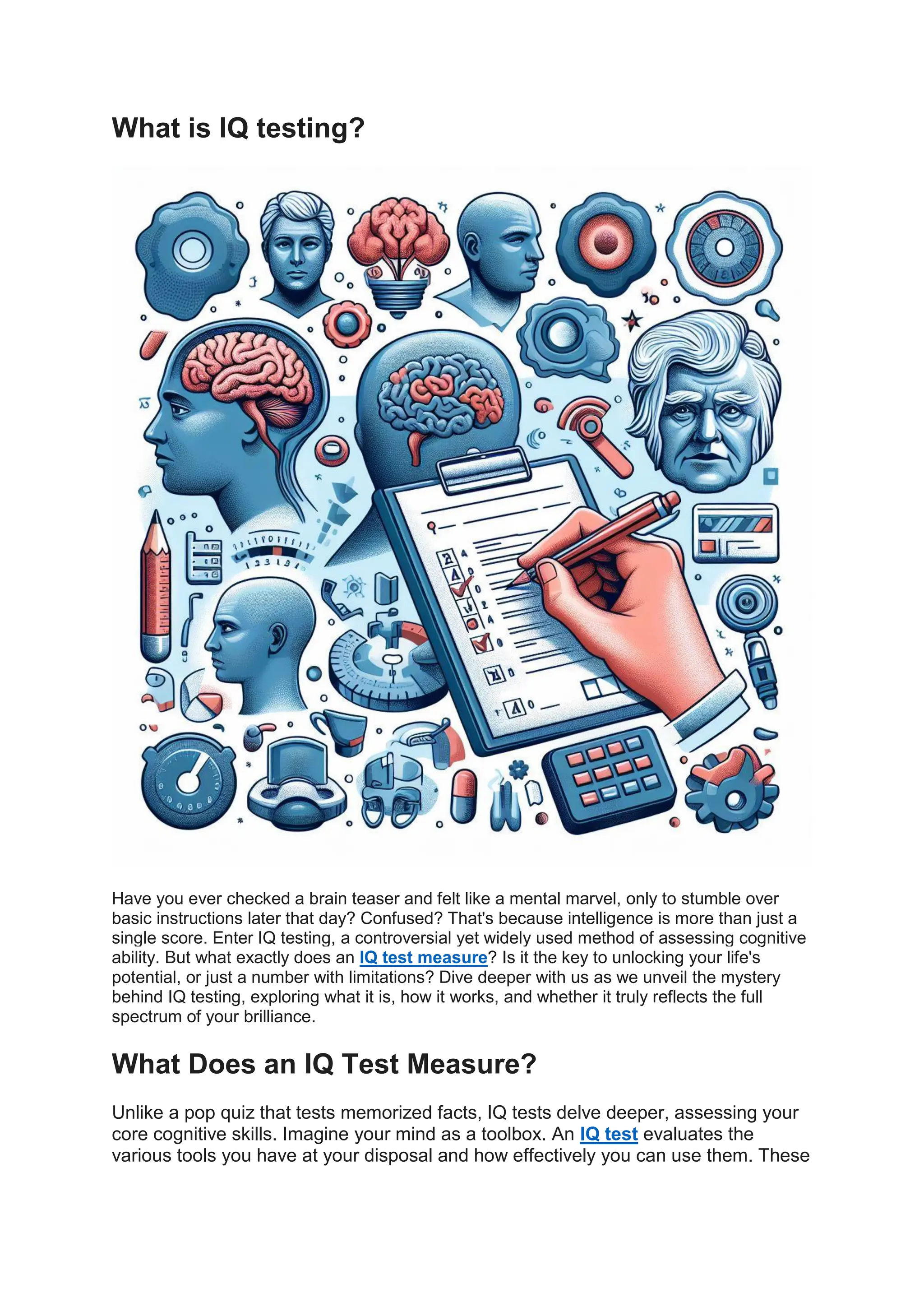 What is an IQ testing | IQ Score | IQ Level | PDF