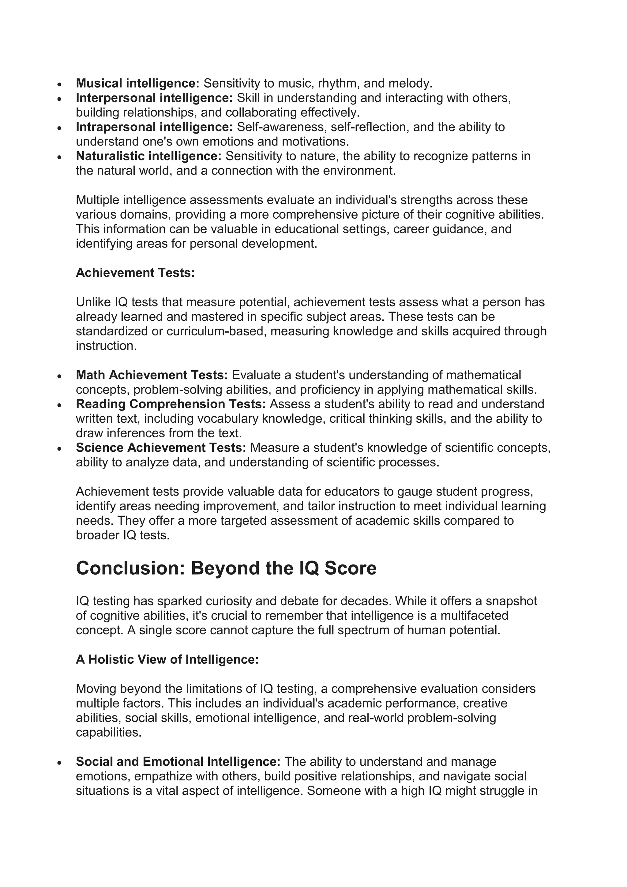 What is an IQ testing | IQ Score | IQ Level | PDF