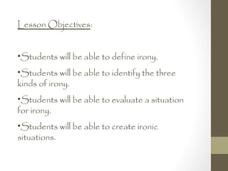 What is irony power point | PPT