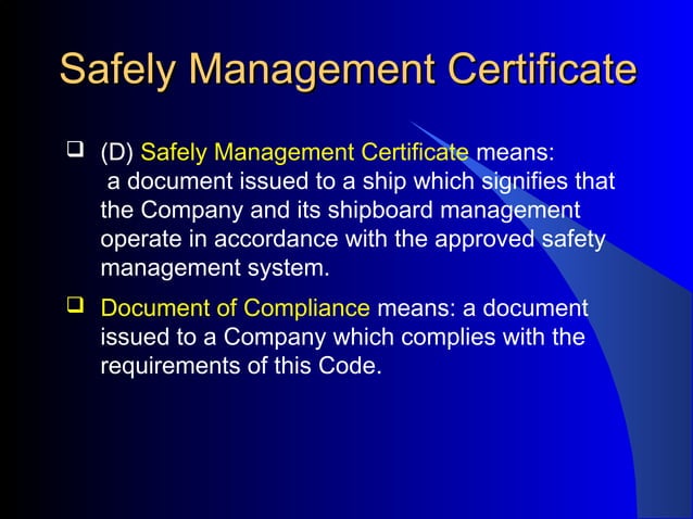 What is ism code | PPT | Business | Business and Finance