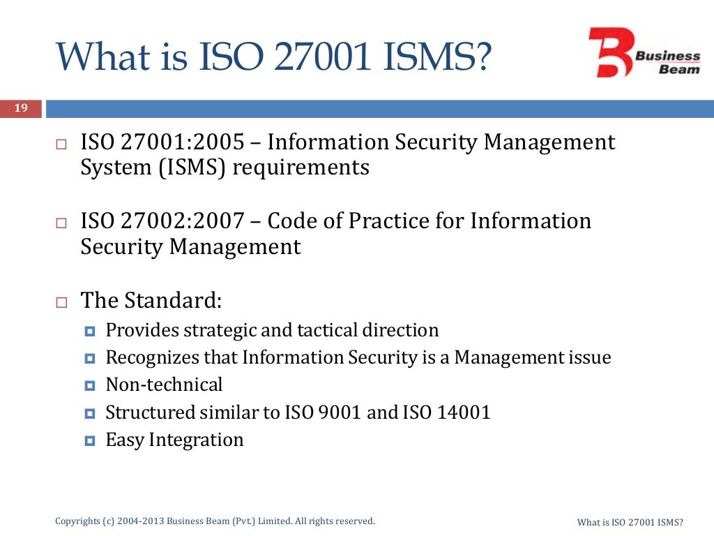 What is ISO 27001 ISMS